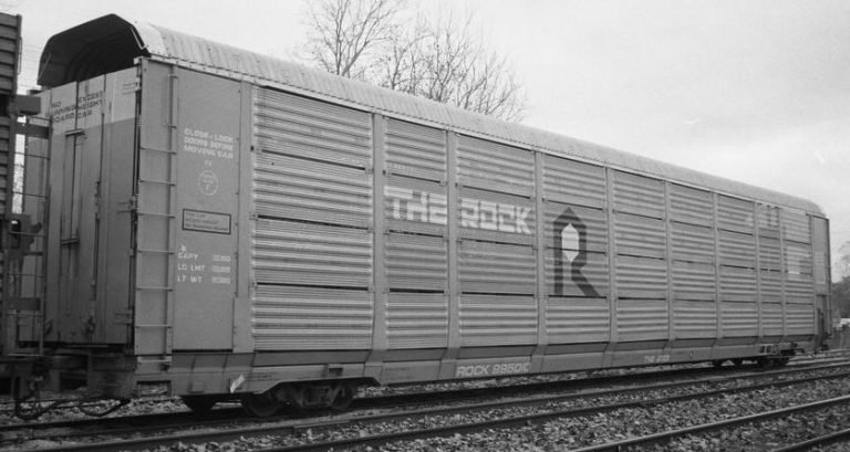 87-0201 – Rock Island “The Rock” enclosed Autoracks – Highball Graphics