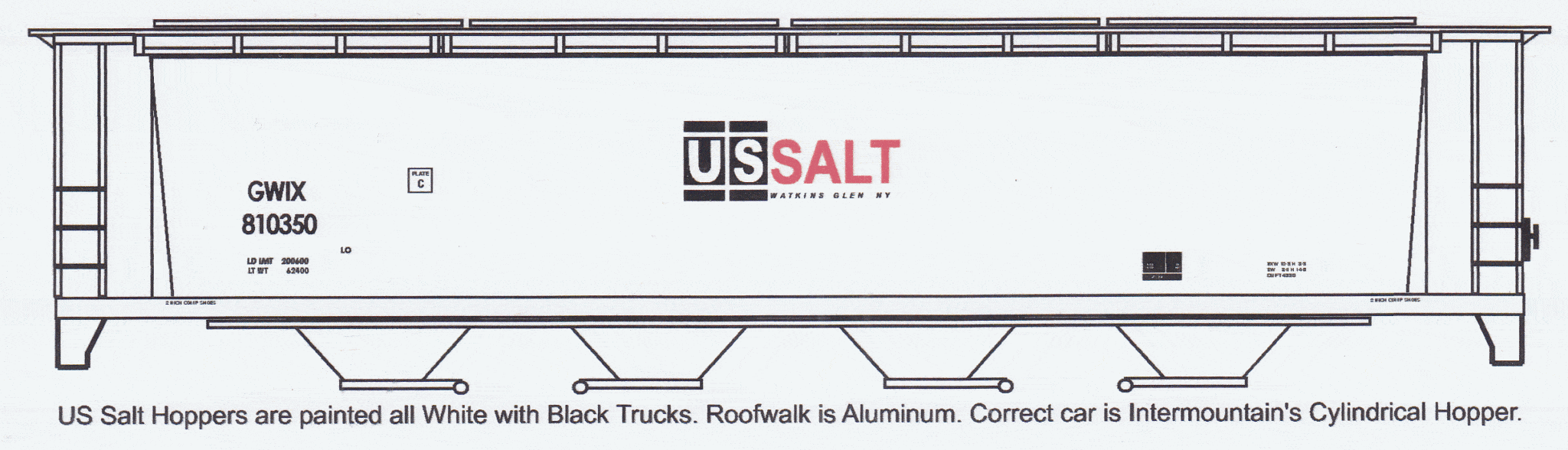 F-175 – US Salt (GWIX) Cylindrical Hoppers – Highball Graphics