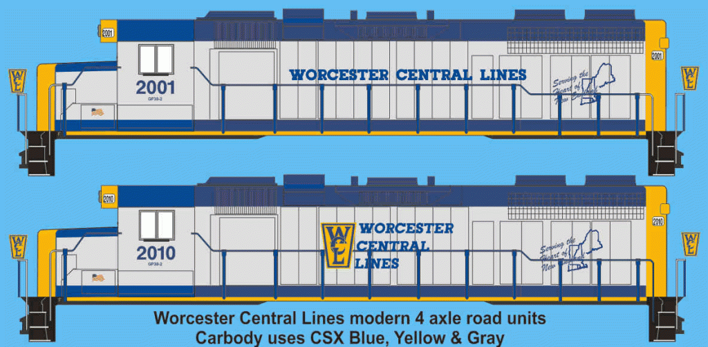 FL-45 – Worcester Central Lines Modern 4 axle hood units – Highball ...