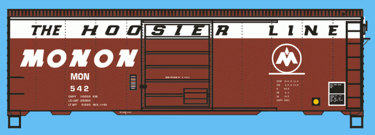 IMO-044 – Monon 40′ PS-1 Boxcar “The Hoosier Line” Industrial Models ...