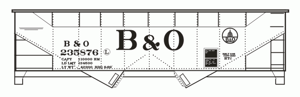 IMO-081 – B&O 2 Bay Open Coal Hoppers Industrial Models – Highball Graphics