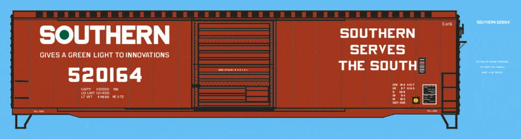 IMO-089 – Southern 50′ PS-1 Boxcar Industrial Models – Highball Graphics