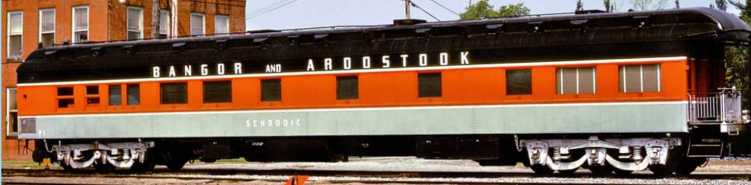 P-132 – Bangor & Aroostook Tri Color Business Cars – Highball Graphics