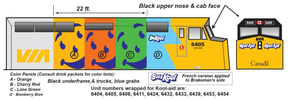 L-176 – VIA Rail Kool-aid F40PH-2 – Highball Graphics
