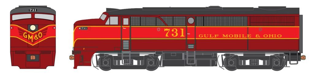L-330 – Gulf Mobile & Ohio Alco Cab Units – Highball Graphics