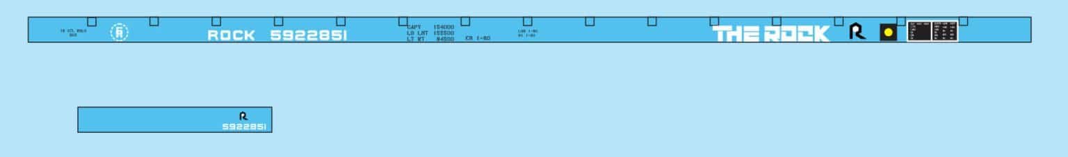 87-0469 – Rock Island Blue 60′ Flatcars – Highball Graphics