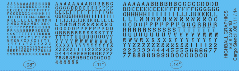 CAR-1 – Cargo Stencil – All Scales (.08″/.11″/.14″) – Highball Graphics