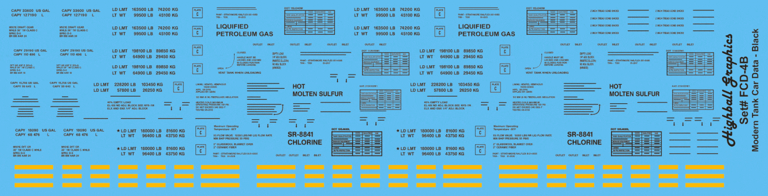 FCD-4 – Modern Tank Car Data – Highball Graphics
