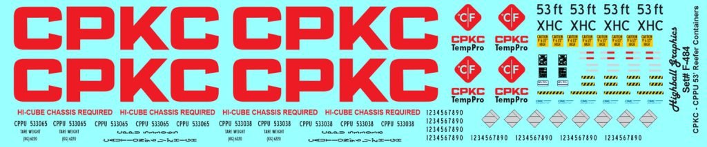 F-484 – CPKC 53′ Reefer Containers – Highball Graphics